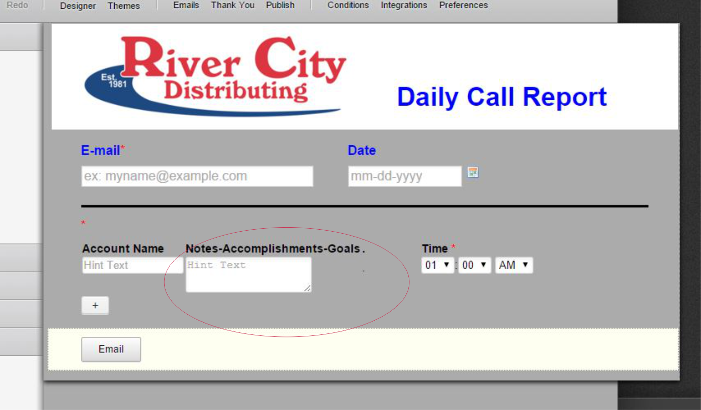 Need more visual area with the TextArea field in Configurable List Widget